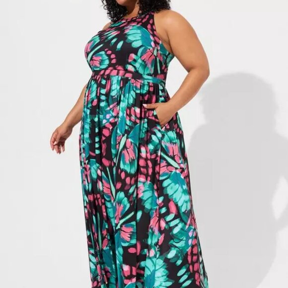 torrid | Dresses | Torrid Womens Maxi Studio Knit Dress Sz X Halter ...